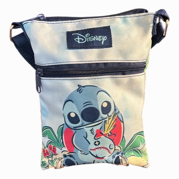 Disney | Accessories | Stitch Disney Crossbody Bag With 2 Zip Pockets ...
